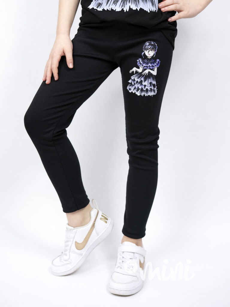 Wednesday dance žebrované legíny - Skladem | ByMini.cz