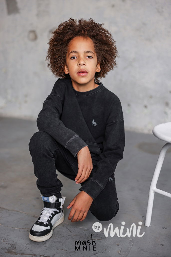Mash Mnie vintage denim black mikina WOLF - Skladem | ByMini.cz