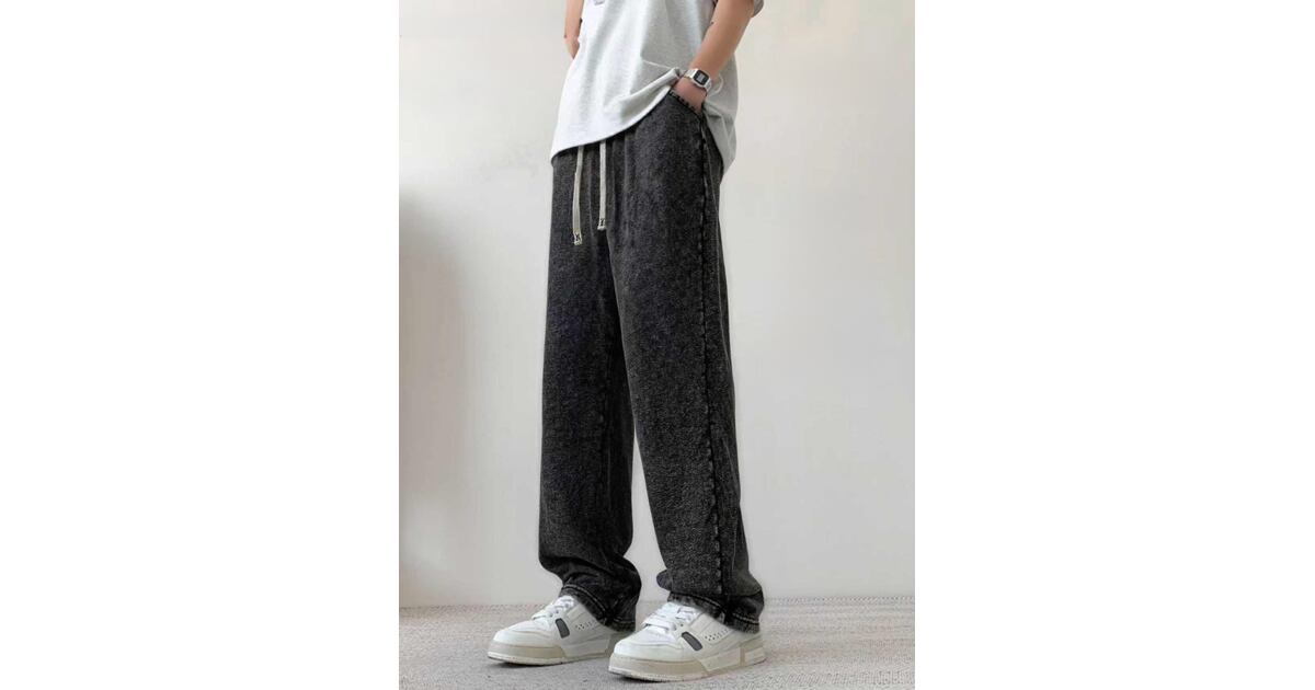 Volné baggy tepláky soft denim - Skladem | ByMini.cz