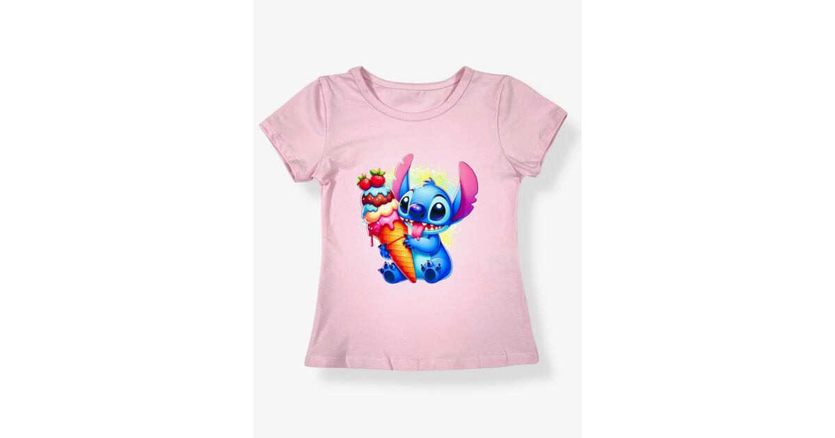 Lilo & Stitch triko ICE CREAM růžové - Skladem | ByMini.cz