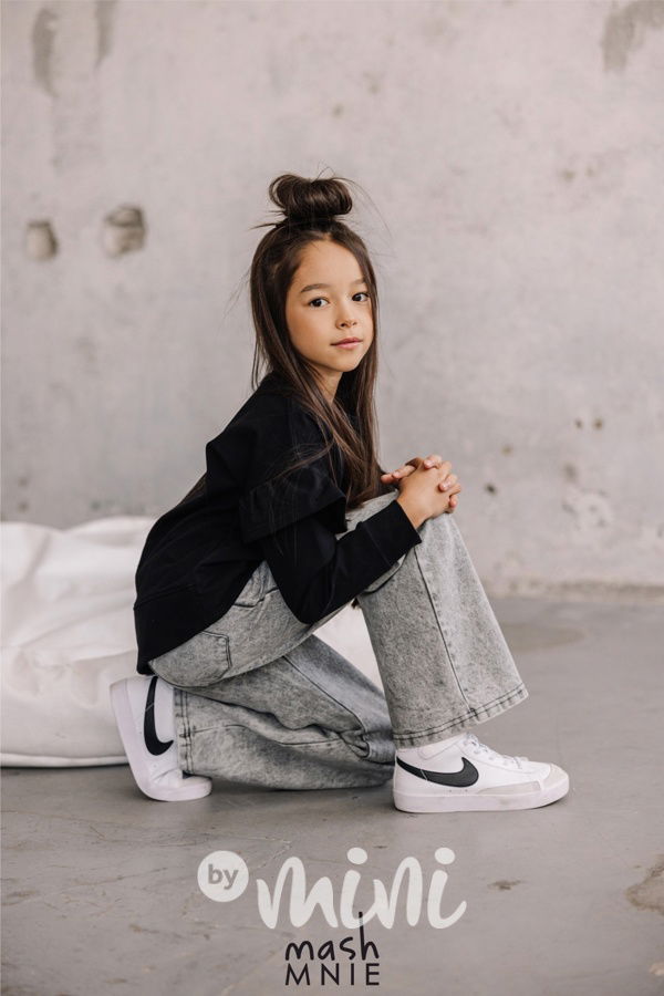 Mash Mnie ice black jeans zvonáče - Skladem | ByMini.cz