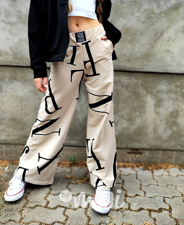 Fashion pants LETTERS - Skladem | ByMini.cz