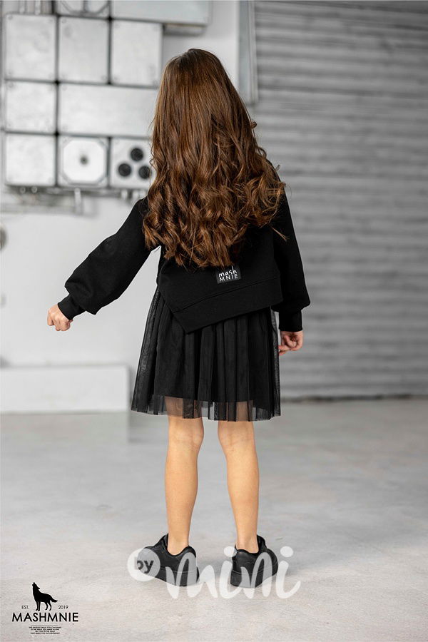 Mash Mnie crop mikina wolf černá - Skladem | ByMini.cz