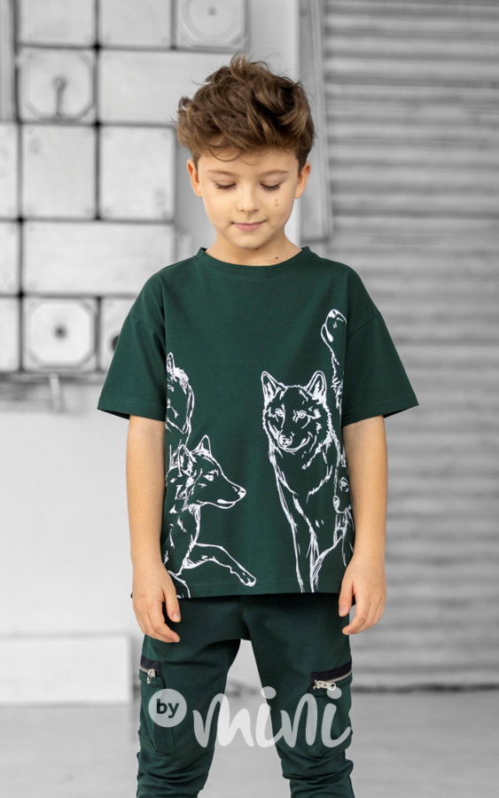 Mash Mnie triko wolf zelené - Skladem | ByMini.cz