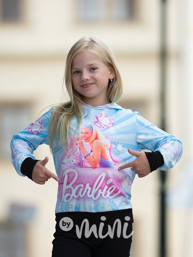 Mikina Barbie hoodie blue - Skladem | ByMini.cz