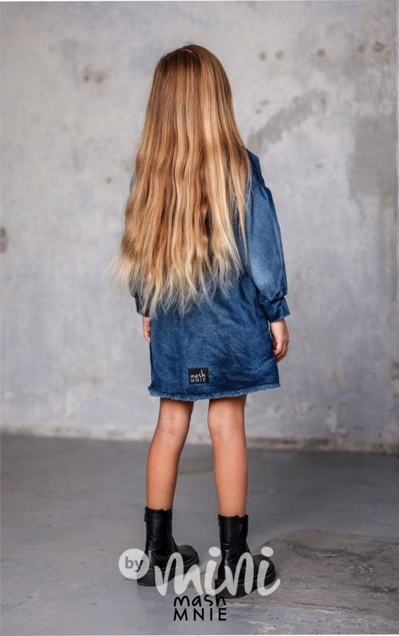 Mash Mnie soft denim šaty blue - Skladem | ByMini.cz