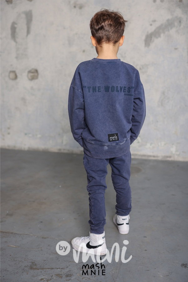 Mash Mnie vintage denim blue mikina WOLF - Skladem | ByMini.cz